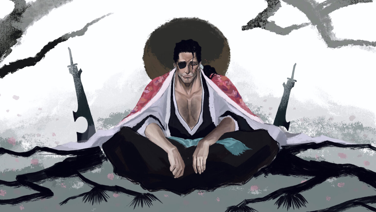 Shunsui Kyôraku | Bleach : Un capitaine charismatique sous les ...